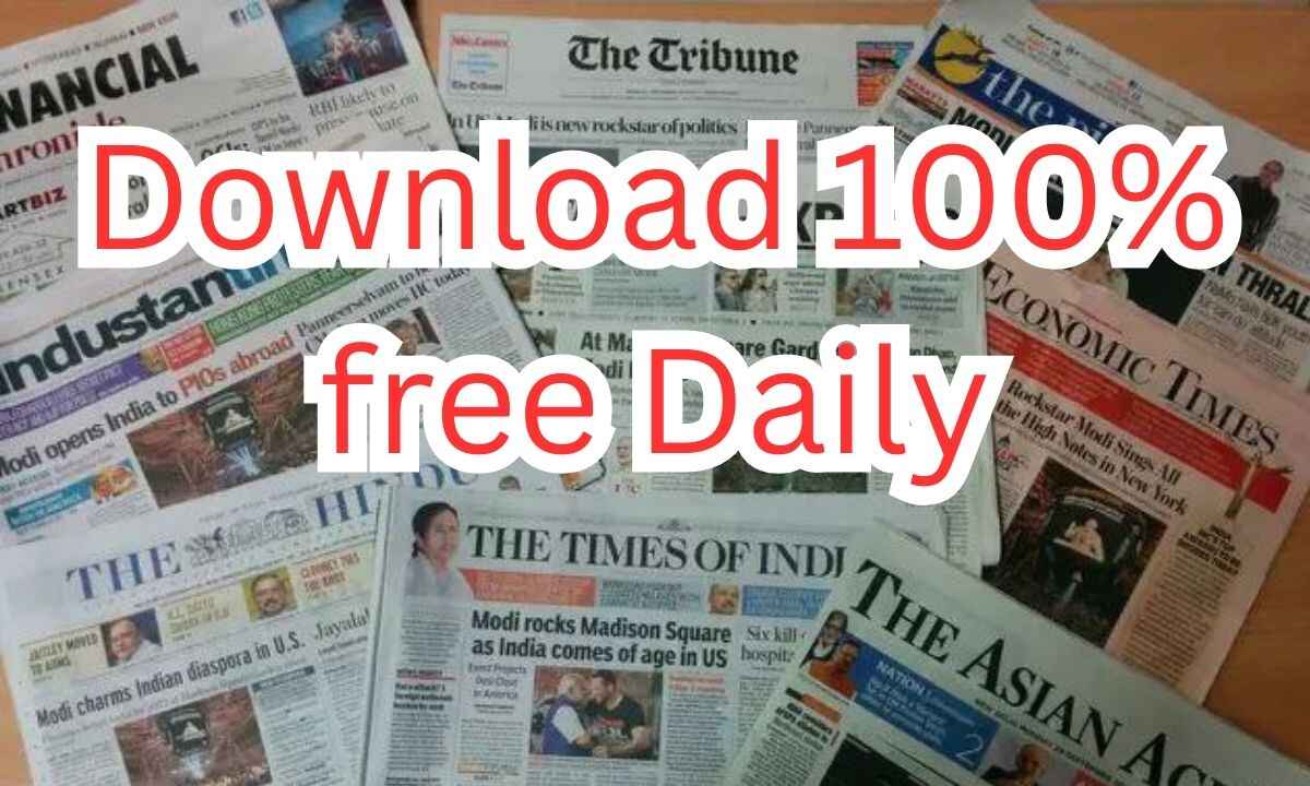 All English Newspaper Pdf 100% Free (2026) Real Methord